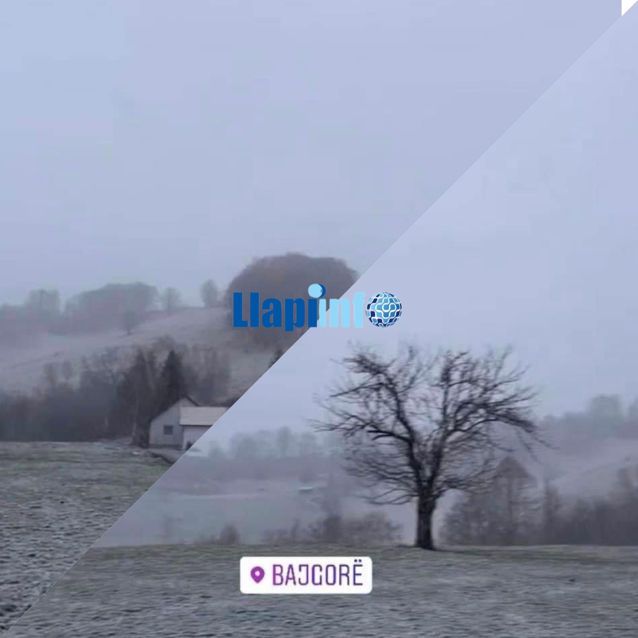 Bie borë në Bajgorë (PAMJE)